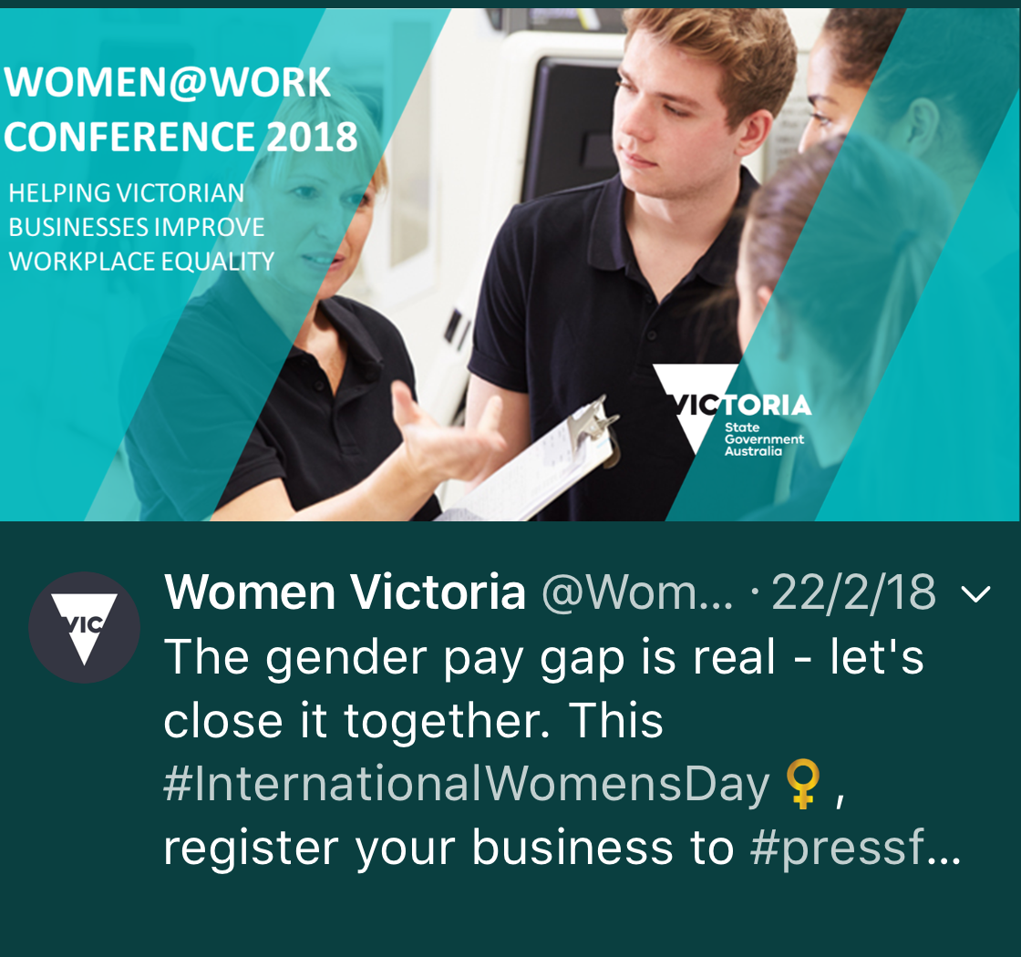 Women@Work Conference 2018 helping Victorian Businesses improve ...